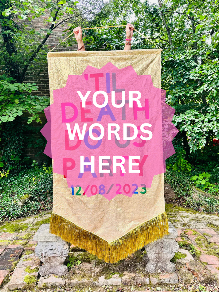 Supersize Customisable Sequin Banner Wall Hanging 1m x 2m – Let Us Pretend