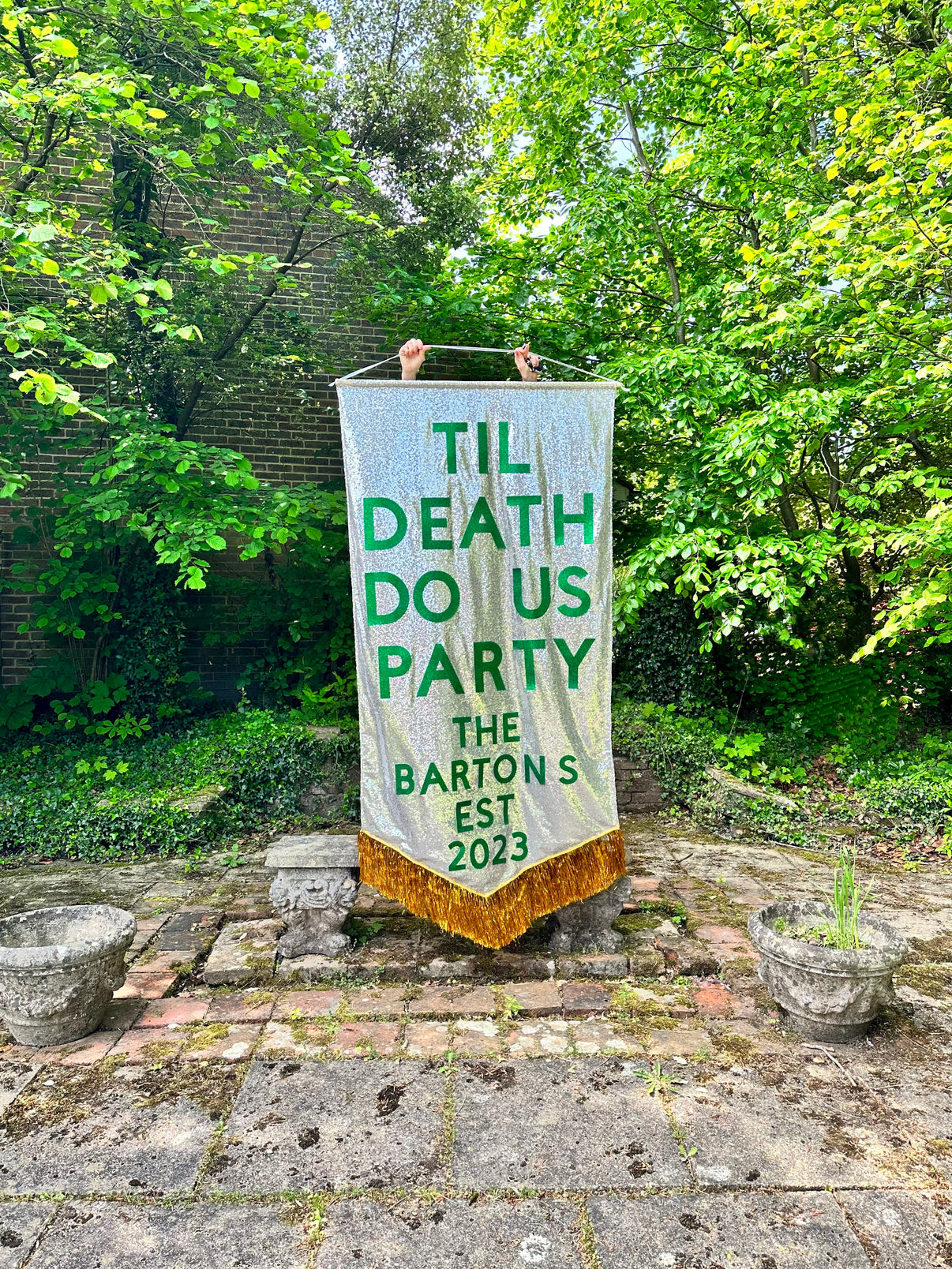 Supersize Customisable Sequin Banner Wall Hanging 1m x 2m – Let Us Pretend