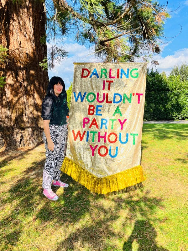 Supersize Customisable Sequin Banner Wall Hanging 1m x 2m – Let Us Pretend